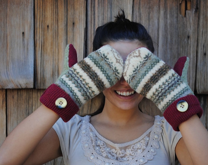 DIY- Mitten Tutorial and Pattern-upcycle Recycle From Sweaters - Etsy