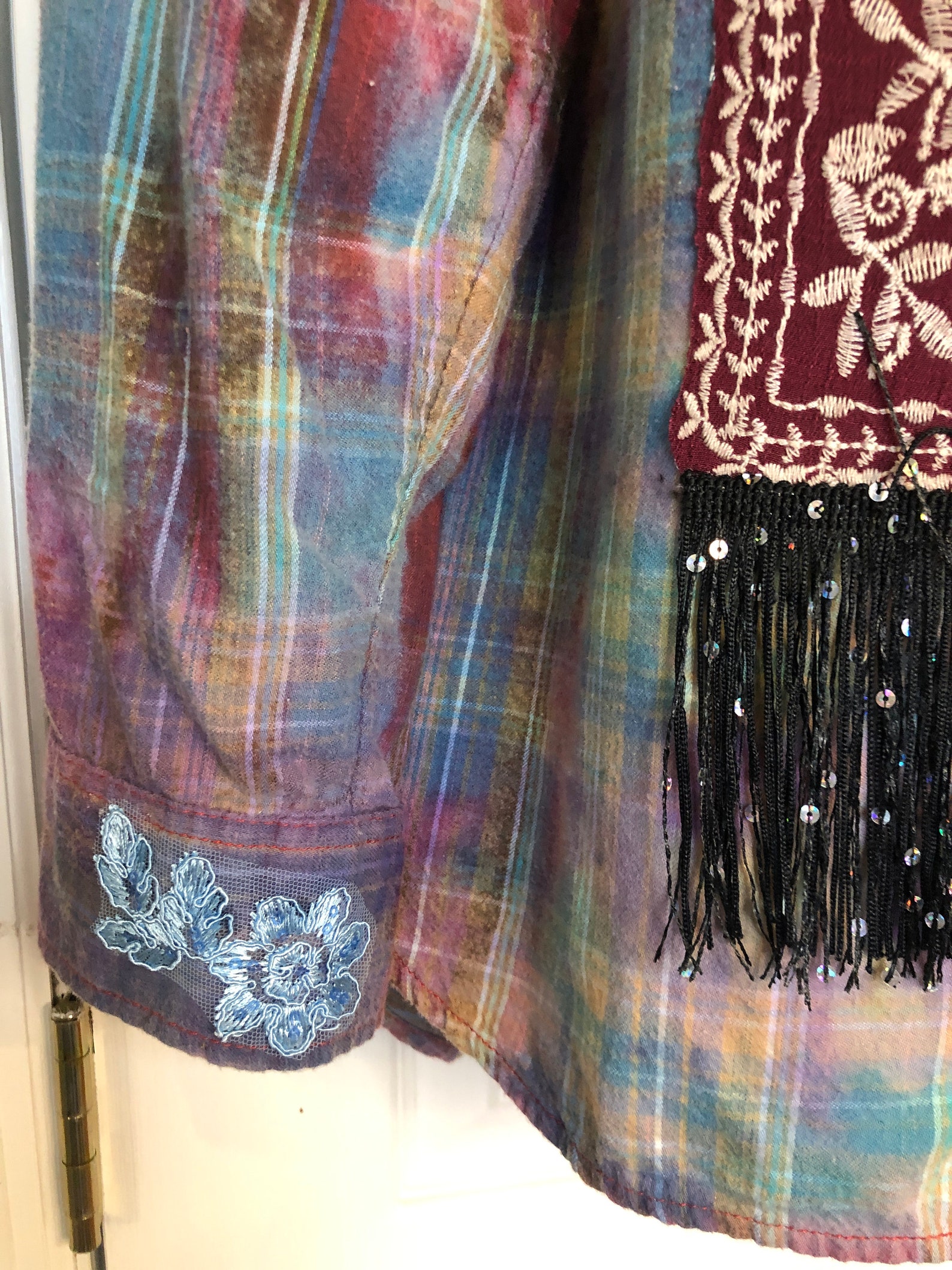 SASSY SOUL | Distressed | Tie Dyed Festival Flannel Shirt - Etsy