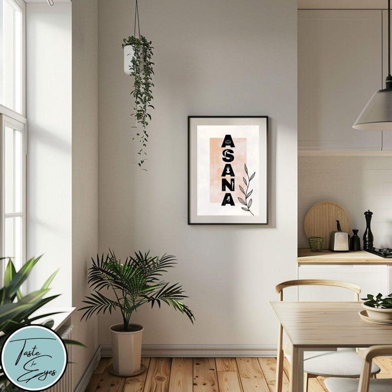 ASANA Wall Mural, Poster Living Room, Wall Decoration, Wall Art, Mural ...