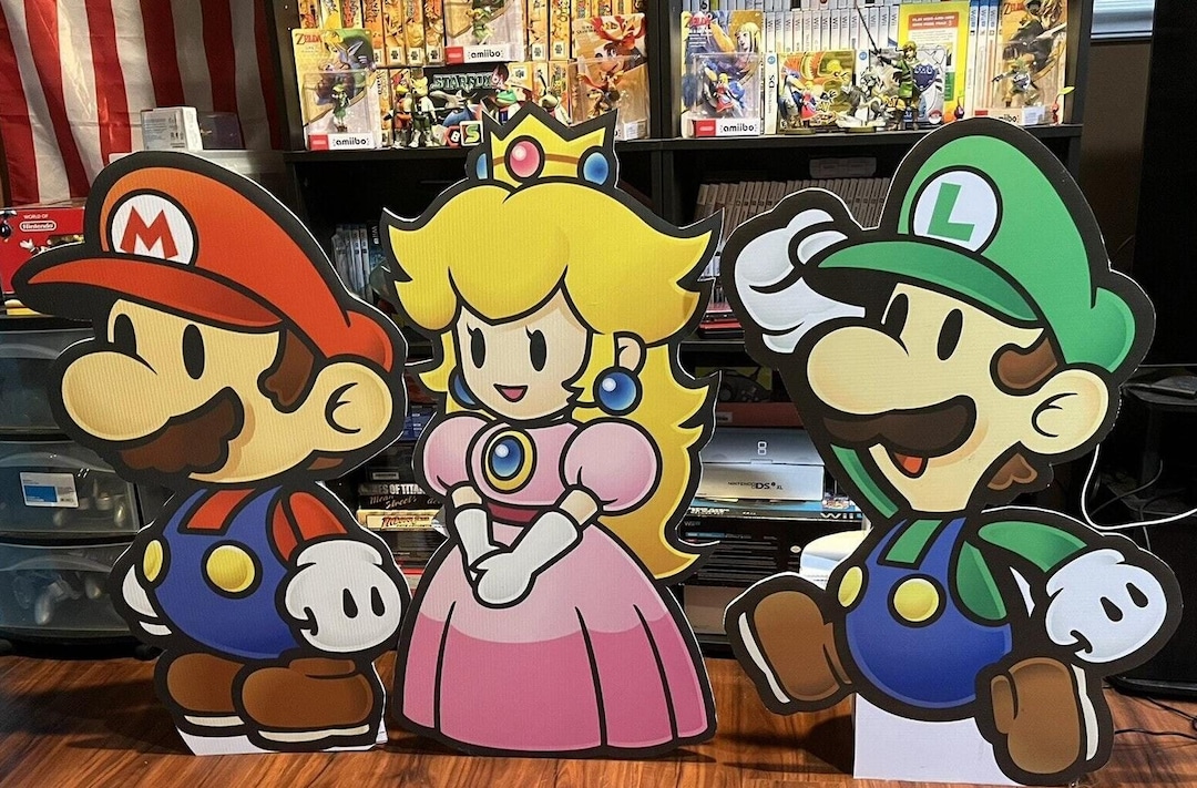 Paper Mario Character Standees Set of 4 ~ HIGH Quality and Game Room ...