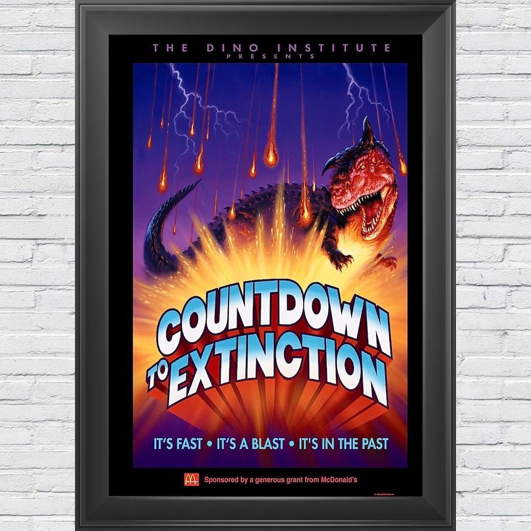 Countdown to Extinction Attraction Poster 12"x18"~ Disney's Animal ...