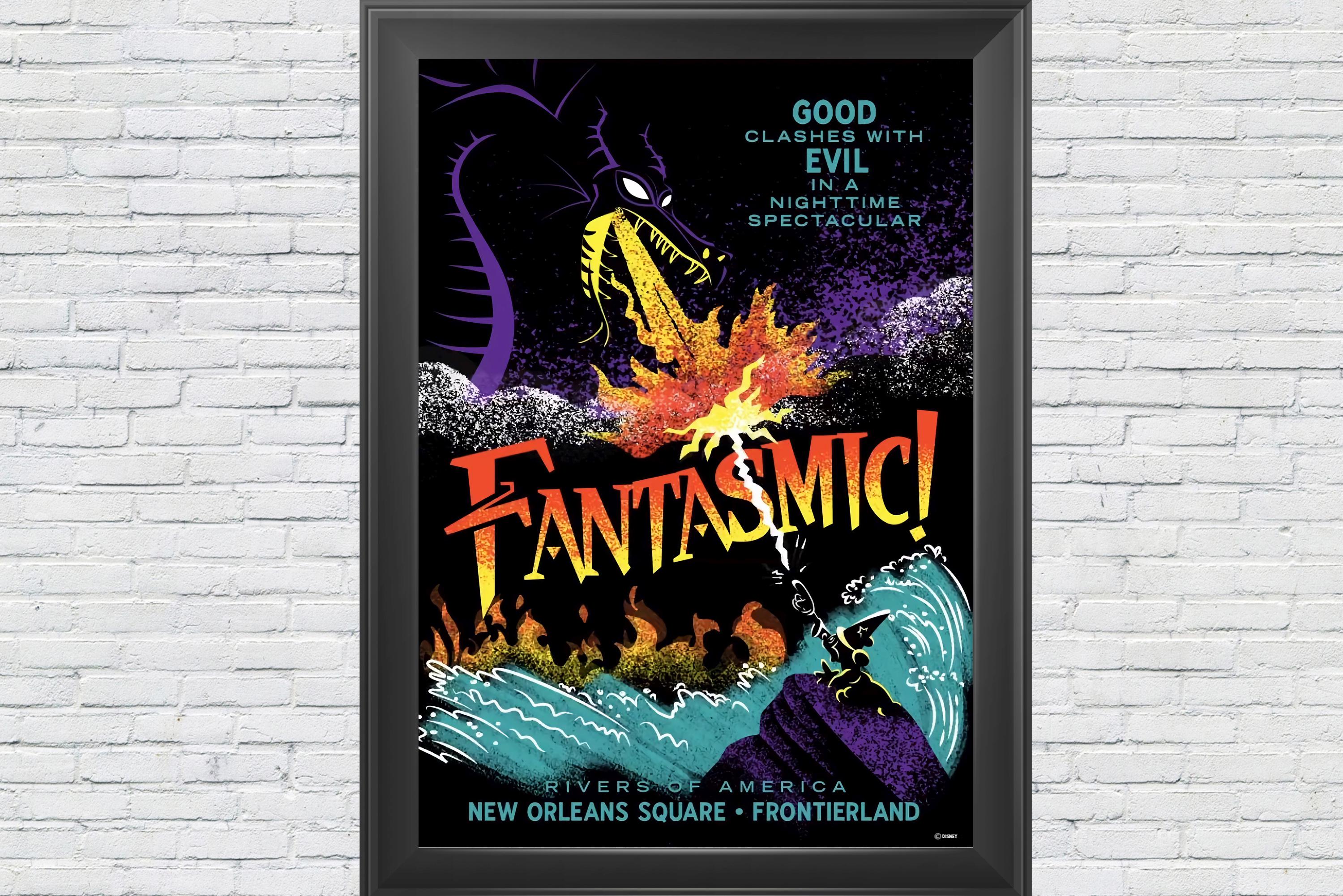 Fantasmic! Attraction Poster 12"x18" ~ Disneyland & Disney's Hollywood ...