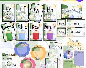Dinosaur Theme Classroom Decor Bundle Printables - Includes 15 Amazing ...