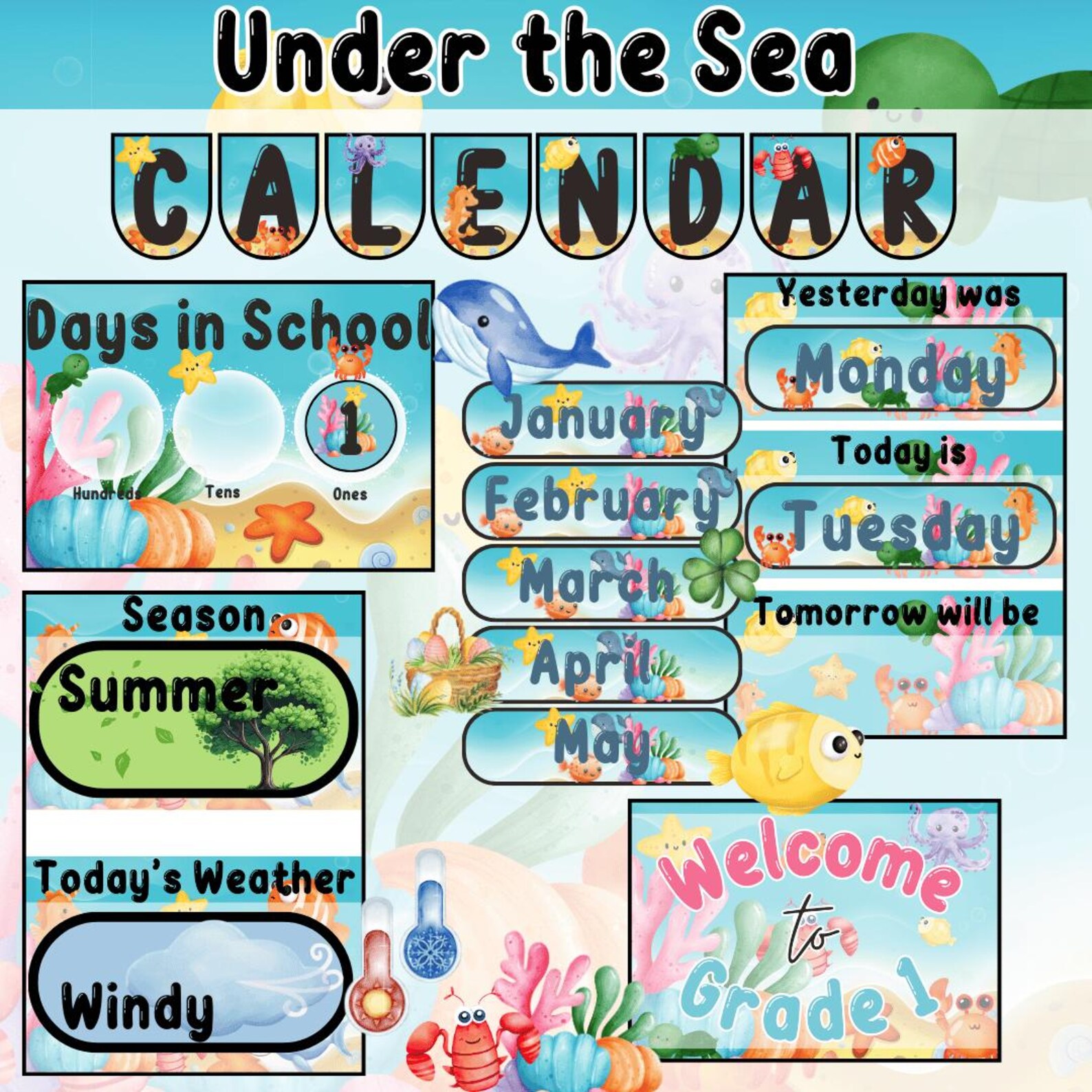 Under the Sea Classroom Theme Bundle - Etsy