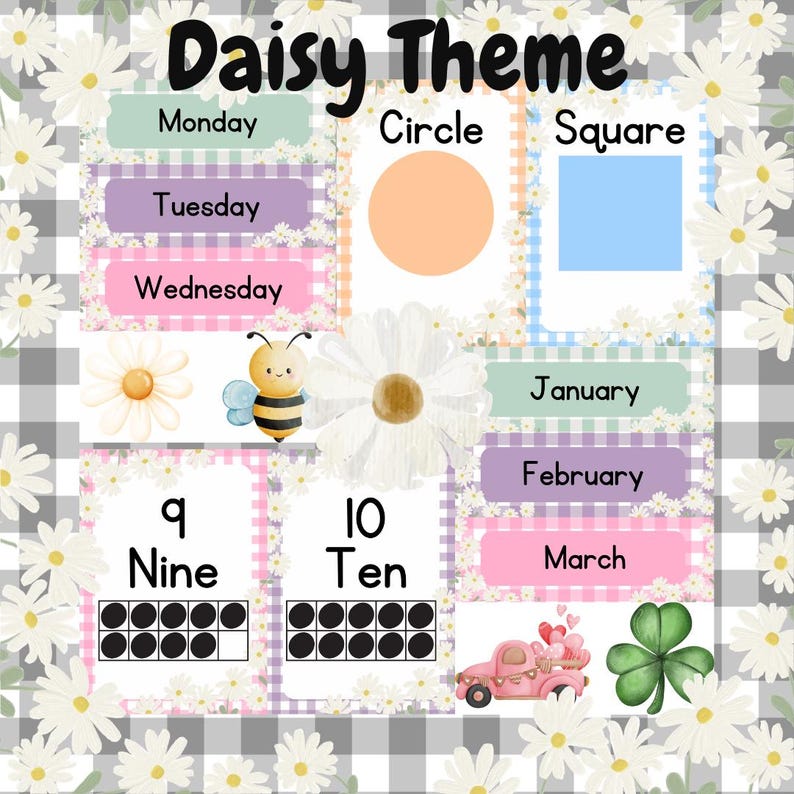Daisy Themed Classroom Bundle 1 - Etsy