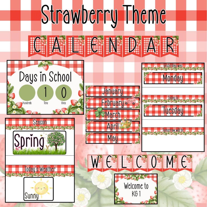 Strawberry Classroom Theme Bundle - Etsy