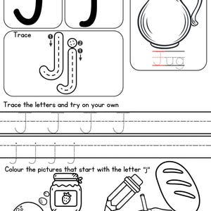 Alphabet Tracing Worksheet, Letters A-Z (digital Download) - Etsy