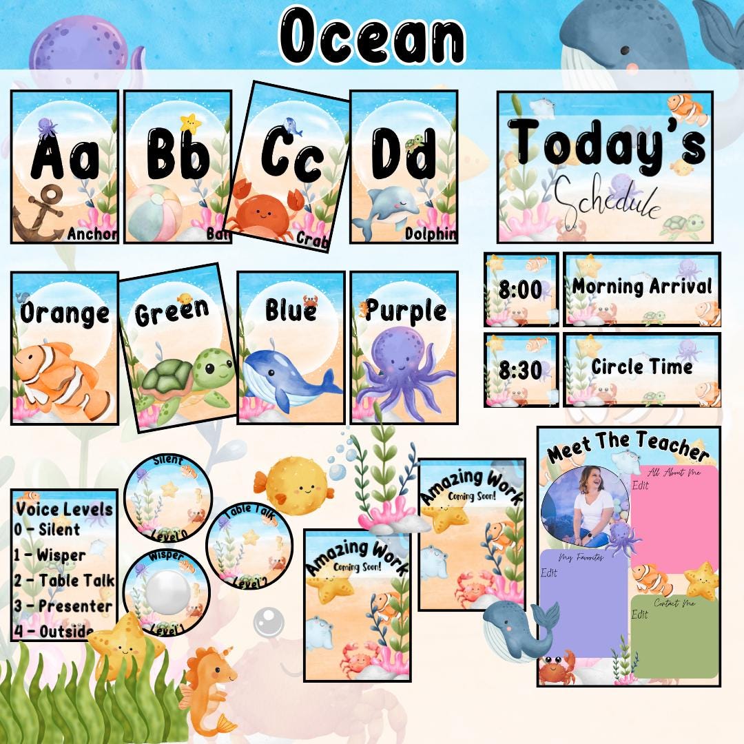 Ocean Theme Bundle - Etsy