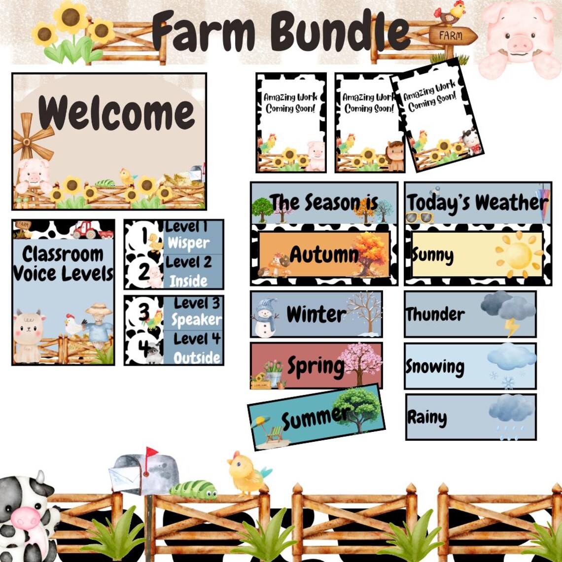 Farm Theme Classroom Bundle - Etsy