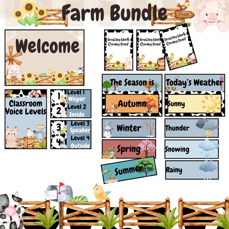 Farm Theme Classroom Bundle - Etsy