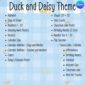 Duck and Daisy Classroom Theme Bundle - Etsy