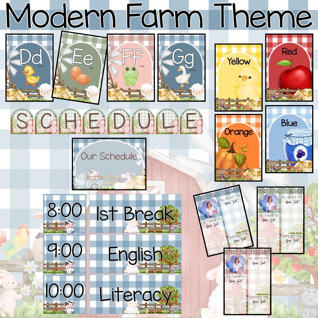 Modern FARM Theme Bundle - Etsy