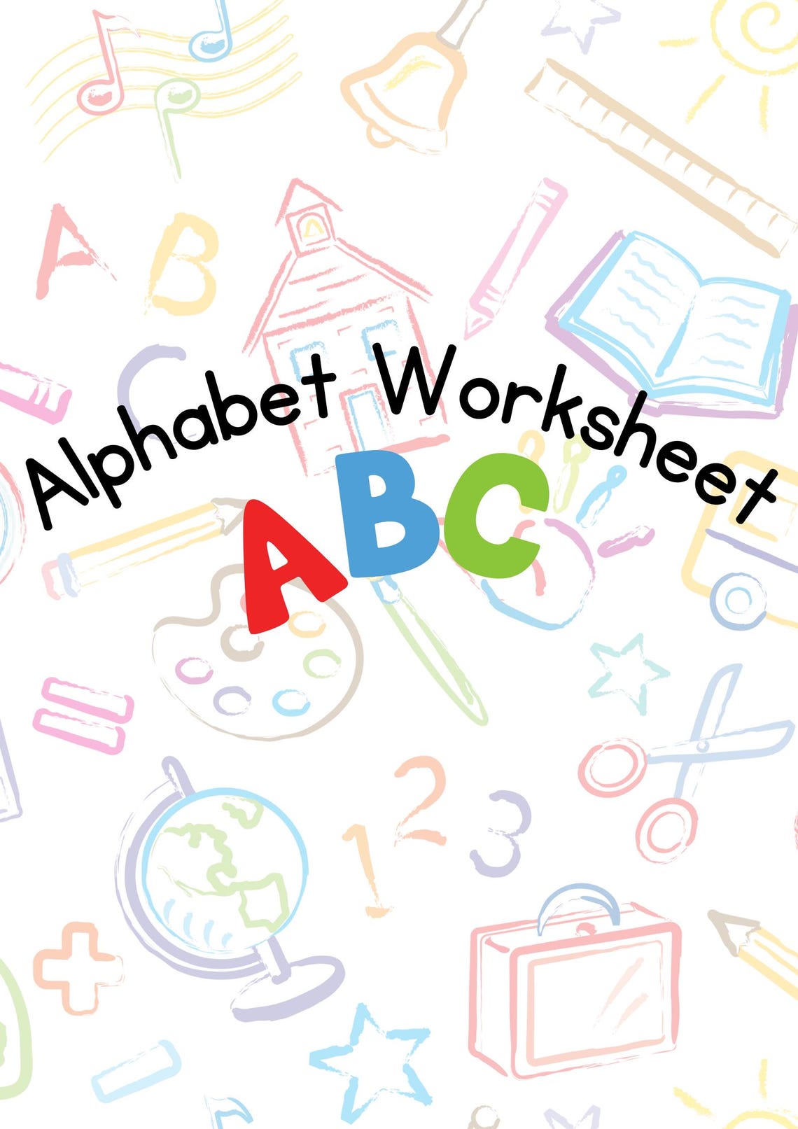 Alphabet Tracing Worksheet, Letters A-Z (digital Download) - Etsy
