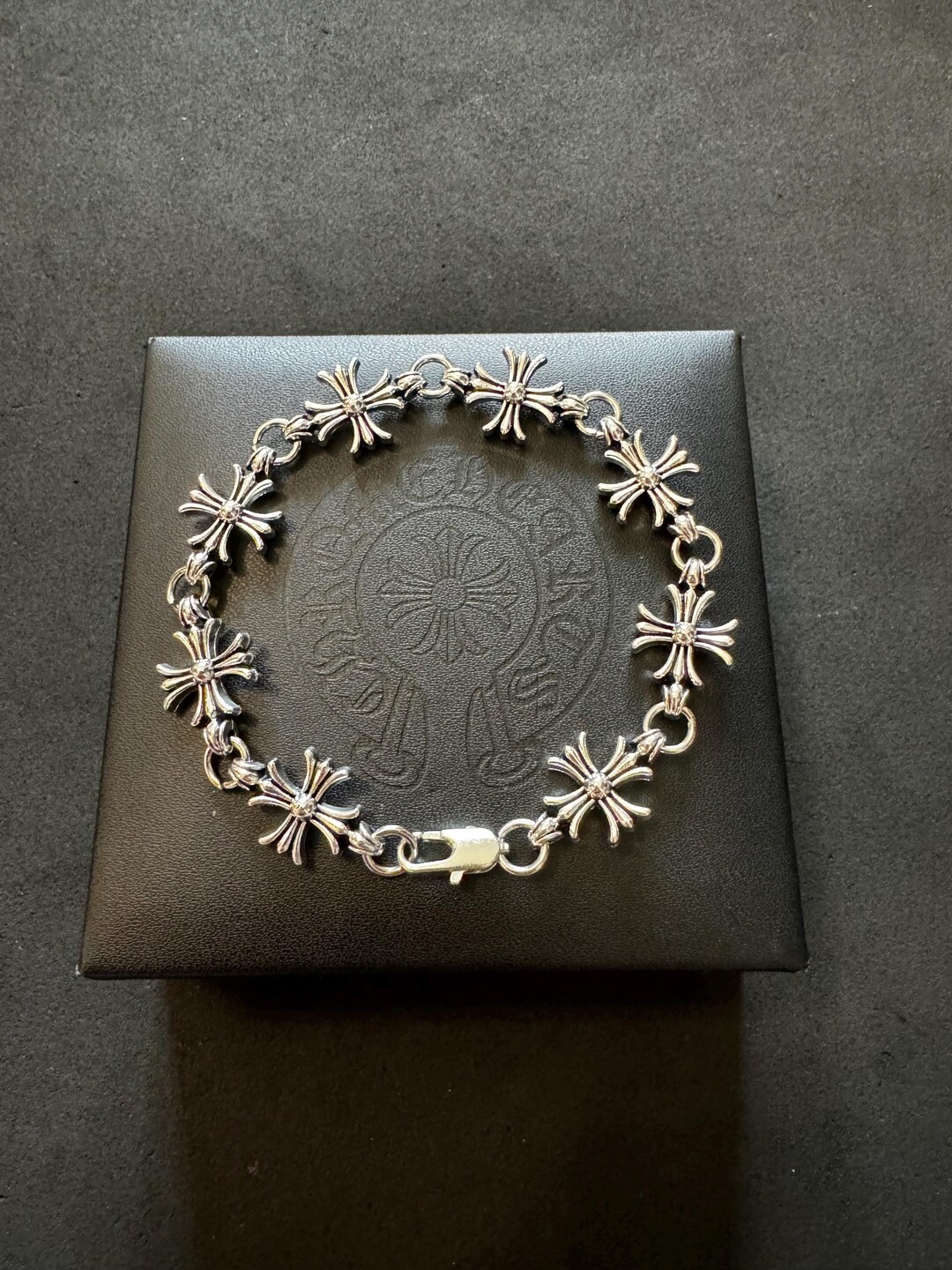 Ch Gothic Style Chrome Silver Y2k Punk Bracelet Grunge B5 - Etsy