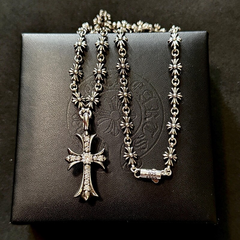 Diamond Cross Necklace - Etsy