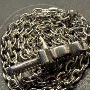 Ch Gothic Style Y2k Paper Chain Link Small Dagger Sword Necklace Chrome ...