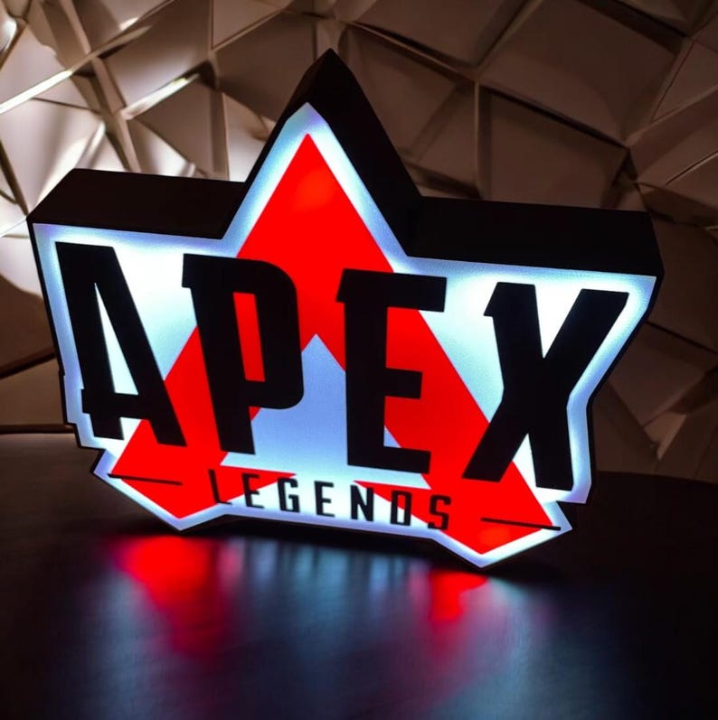 3D Printed Apex Legends Fan Art Lightbox Gamer Room Decor USB Led Sign ...