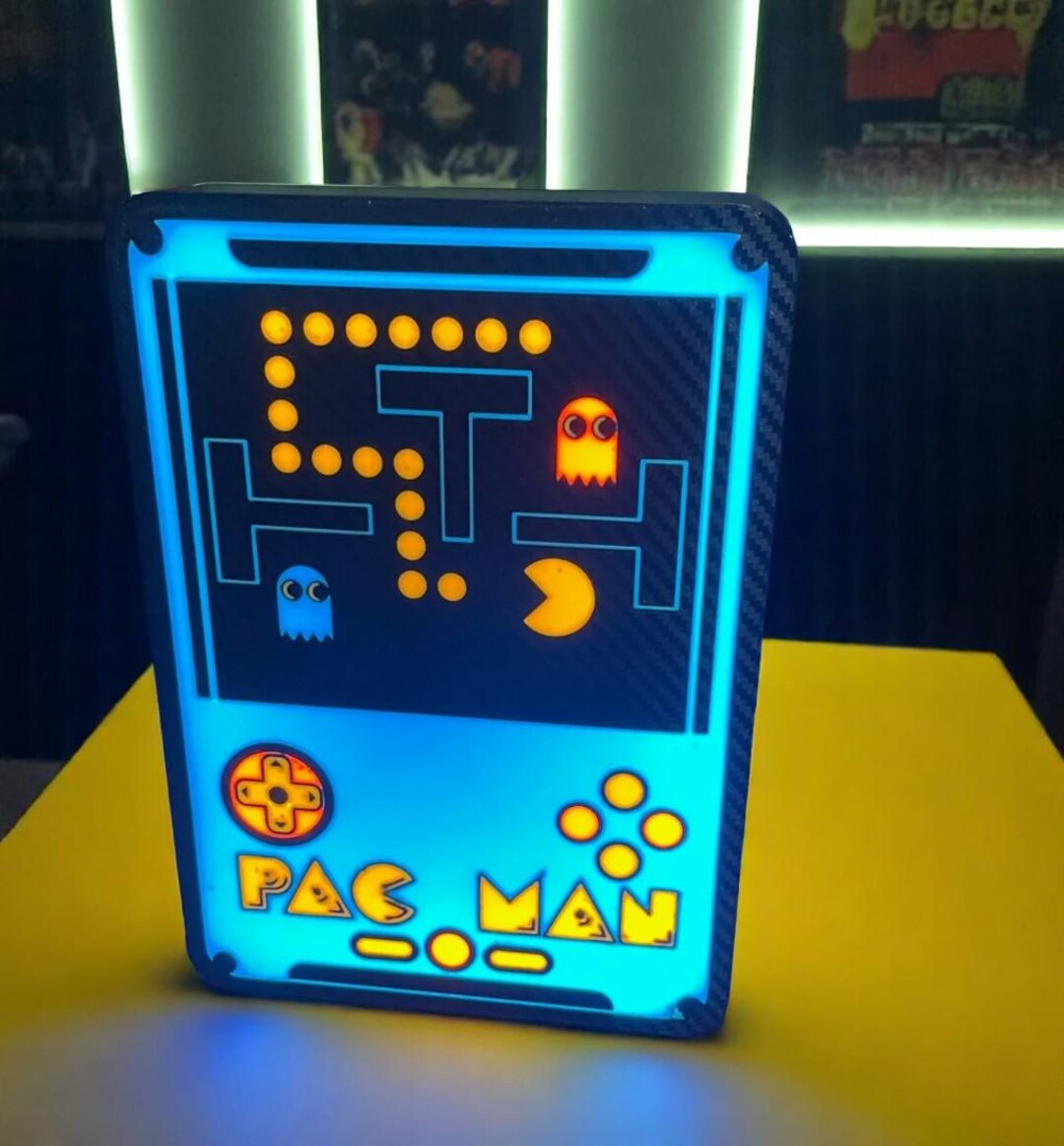 3D Printed Pacman Arcade Lightbox Retro Game Room USB Led Sign Decor - Etsy