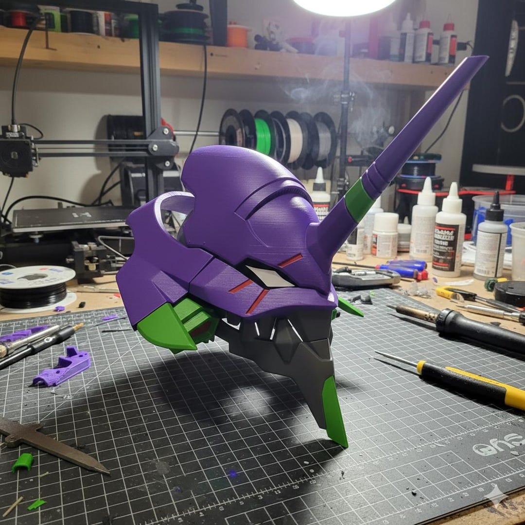 EVA01 HELMET - 3D PRINTED - Etsy