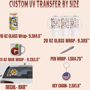 Custom UV DTF Stickers: Waterproof Decals for Cups, Mugs, and Glass ...