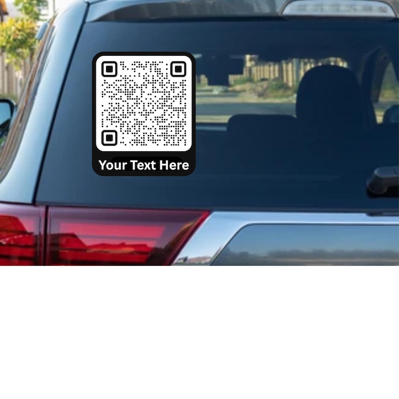 Customizable QR Code Car Decal: Business Logo, Social Media - Etsy