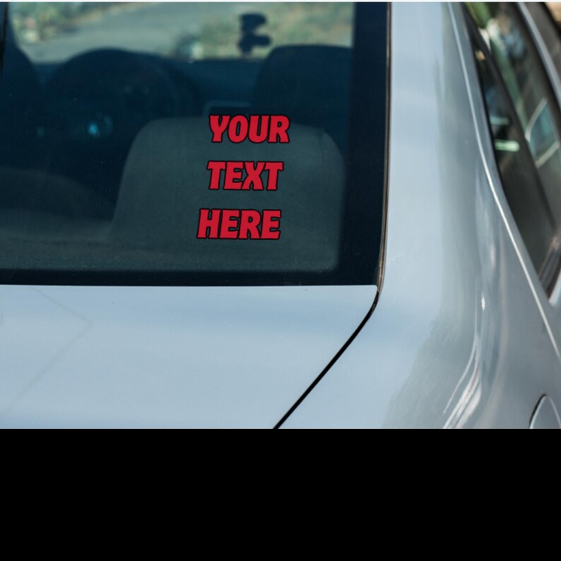 Personalized Car Sticker, Personalized Sticker, Custom Text Sticker ...