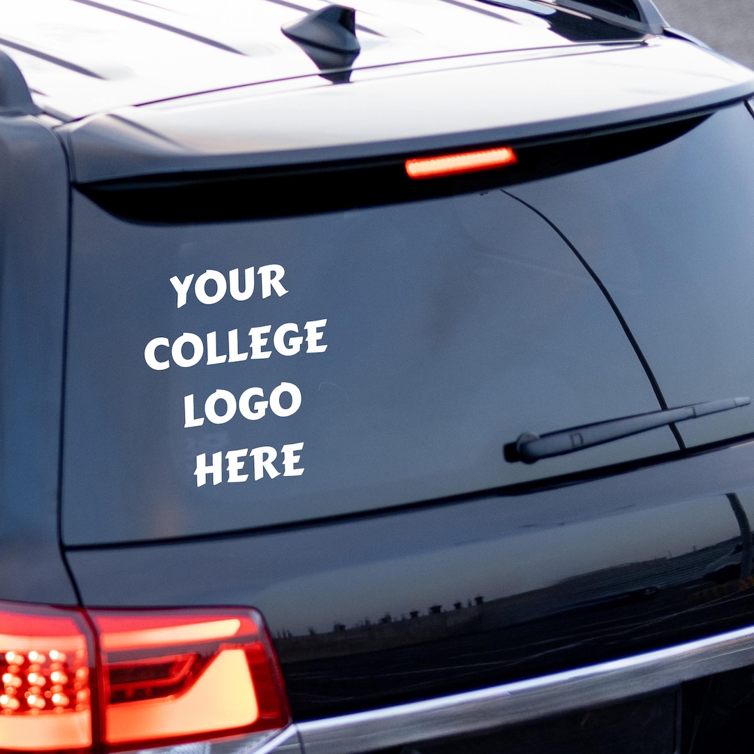 Custom College Logo Car Decal - Alumni Windshield Sticker - Etsy