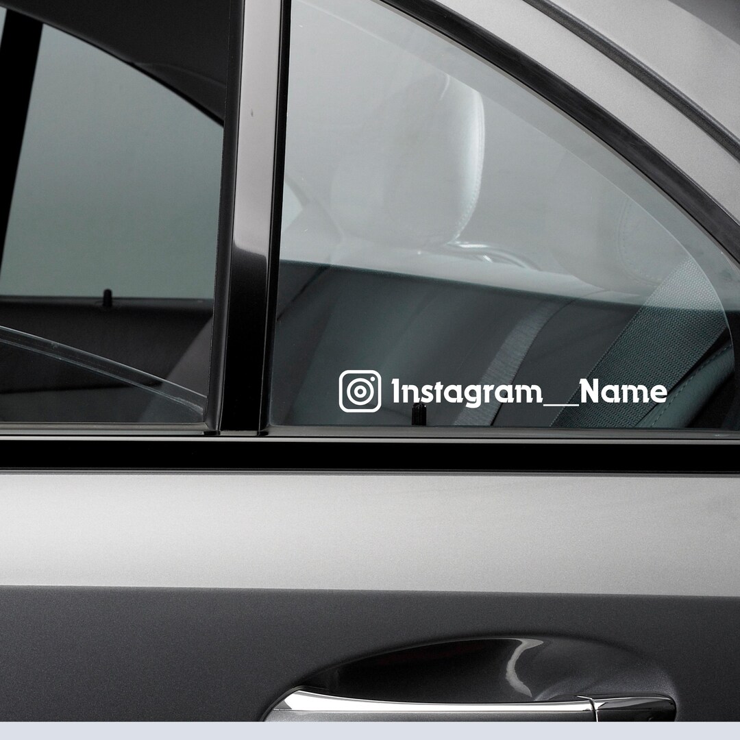Social Media Decal for Vehicle, Instagram Vehicle Decal, Car Window ...