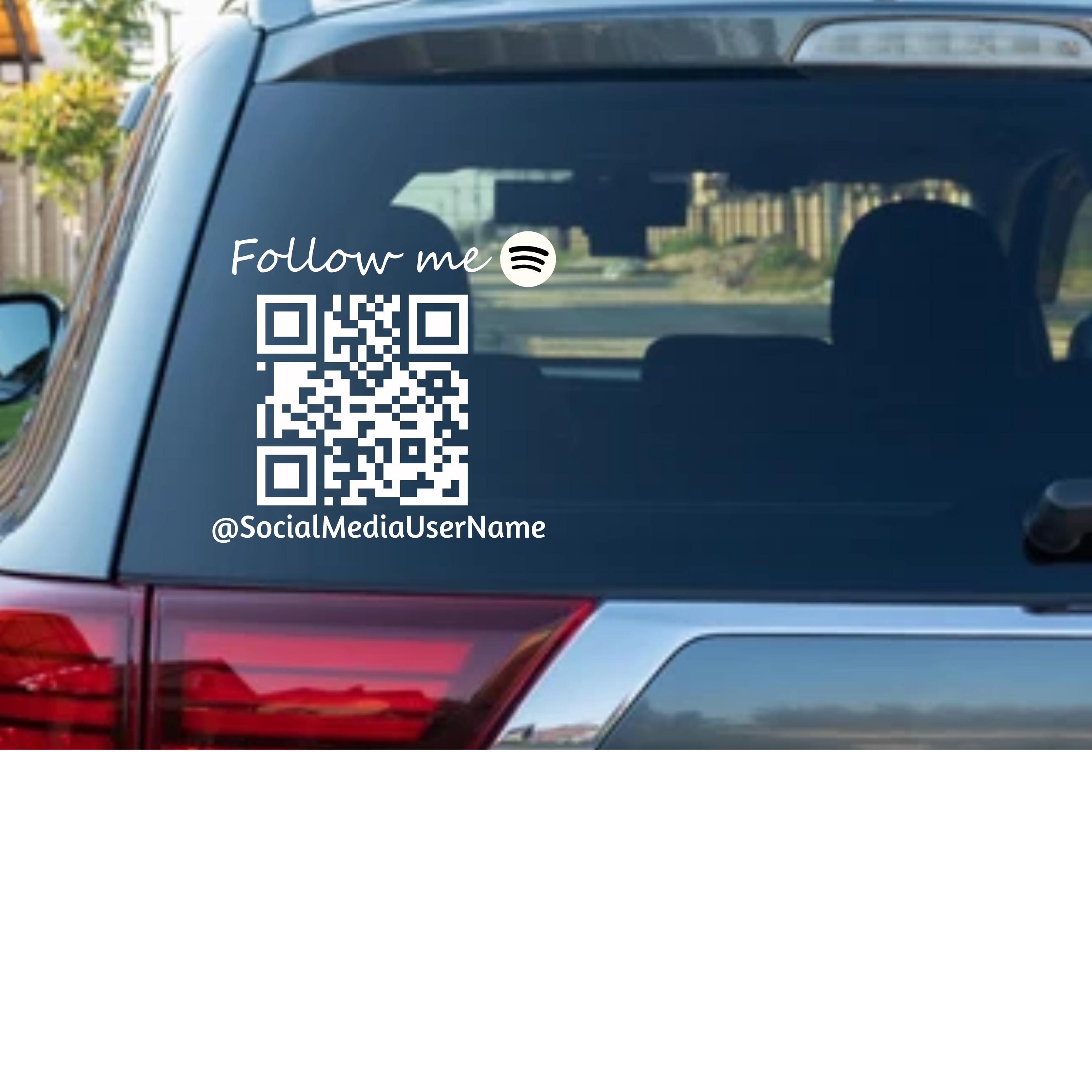 Social Media QR Code Decal for Vehicle, Instagram Tiktok Facebook ...