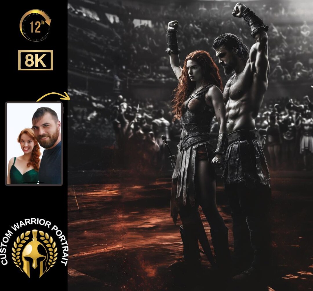 Custom Warrior Portrait – Individual or Couple, Gladiator, Spartan ...