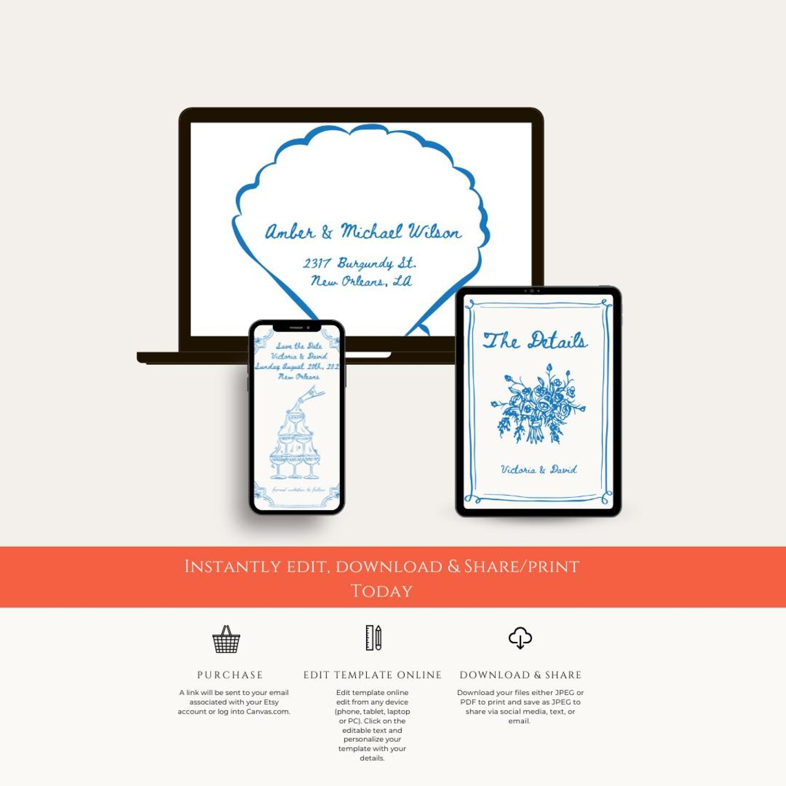 Modern Wedding Champagne Label Template: Hand Drawn Wine Tag (digital ...