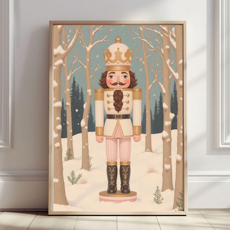 Vintage Nutcracker Art Print Set: Whimsical Christmas Wall Decor ...