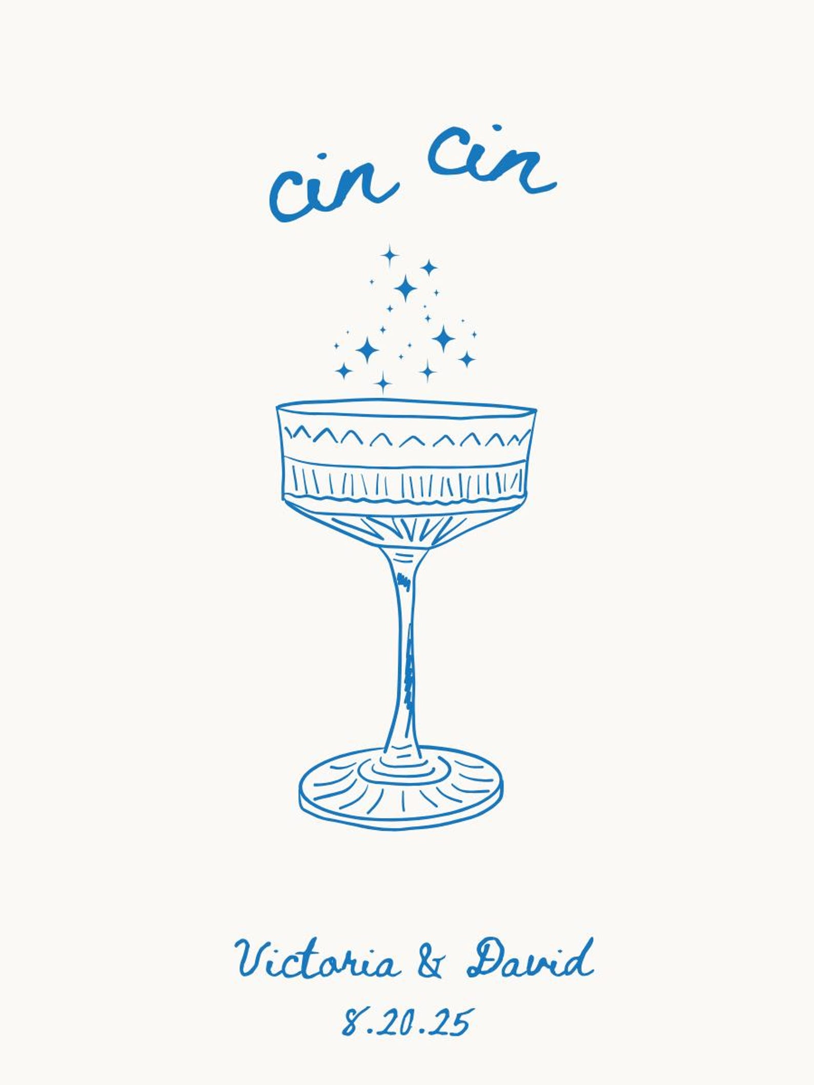 Modern Wedding Champagne Label Template: Hand Drawn Wine Tag (digital ...