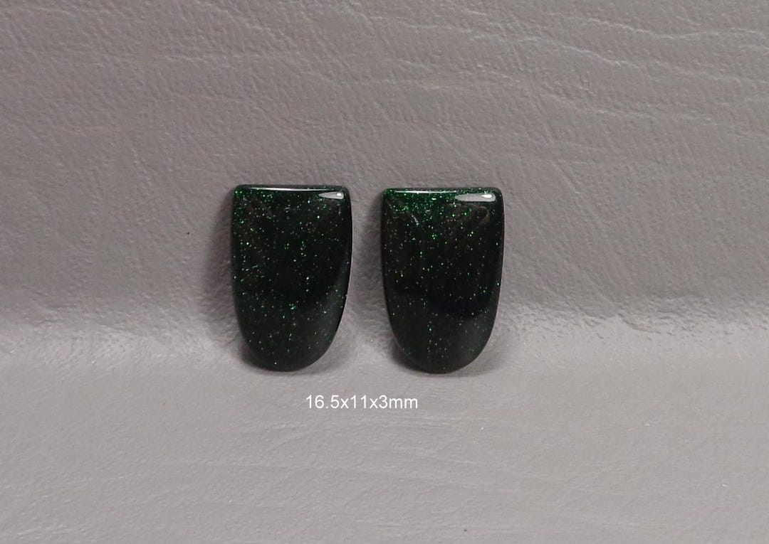 Green Goldstone, Aka Monk Stone Matched Pair of Cabochons - Etsy