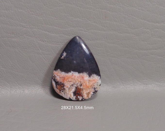 Feather Ridge Plume Agate Doublet Cabochon, Backed With Black - Etsy