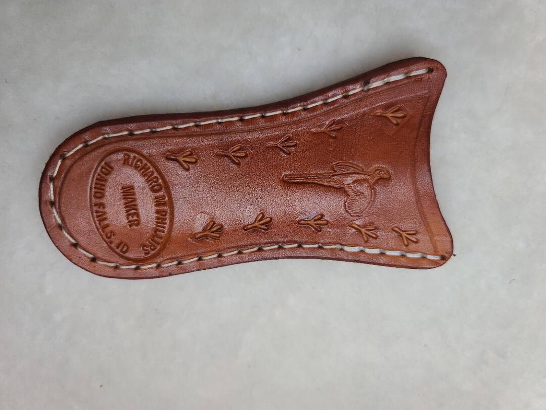 Pheasant Stamped Leather Cast Iron Skillet Handle - Etsy