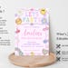 Editable Preppy Varsity Patch Letter Invitation, Lets Party Smiley Face ...