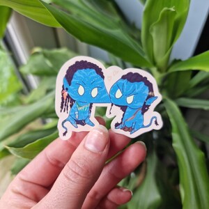 Cute Jake Sully & Neytiri Chibi Handmade Stickers! ( 2009 Themed ) - Etsy