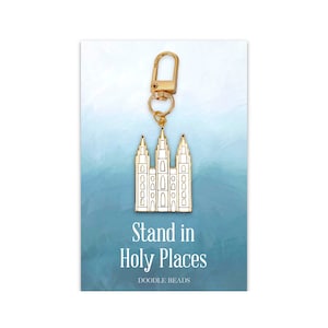 Salt Lake LDS Temple Keychain or Pin, Stand in Holy Places, Church of ...