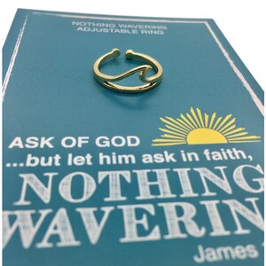 Wave Ring, Christian Jewelry Gifts, Sister Missionary, Gold Adjustable ...
