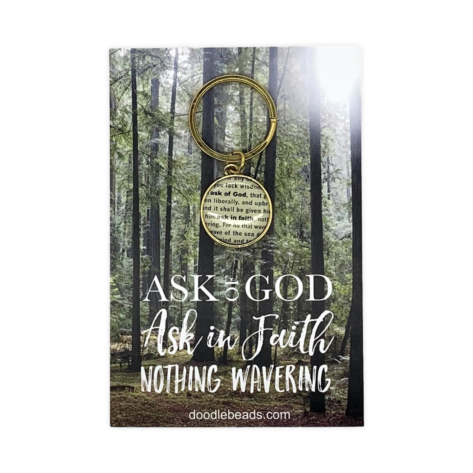 Restoration Ask of God Ask in Faith Scripture Key Ring the | Etsy