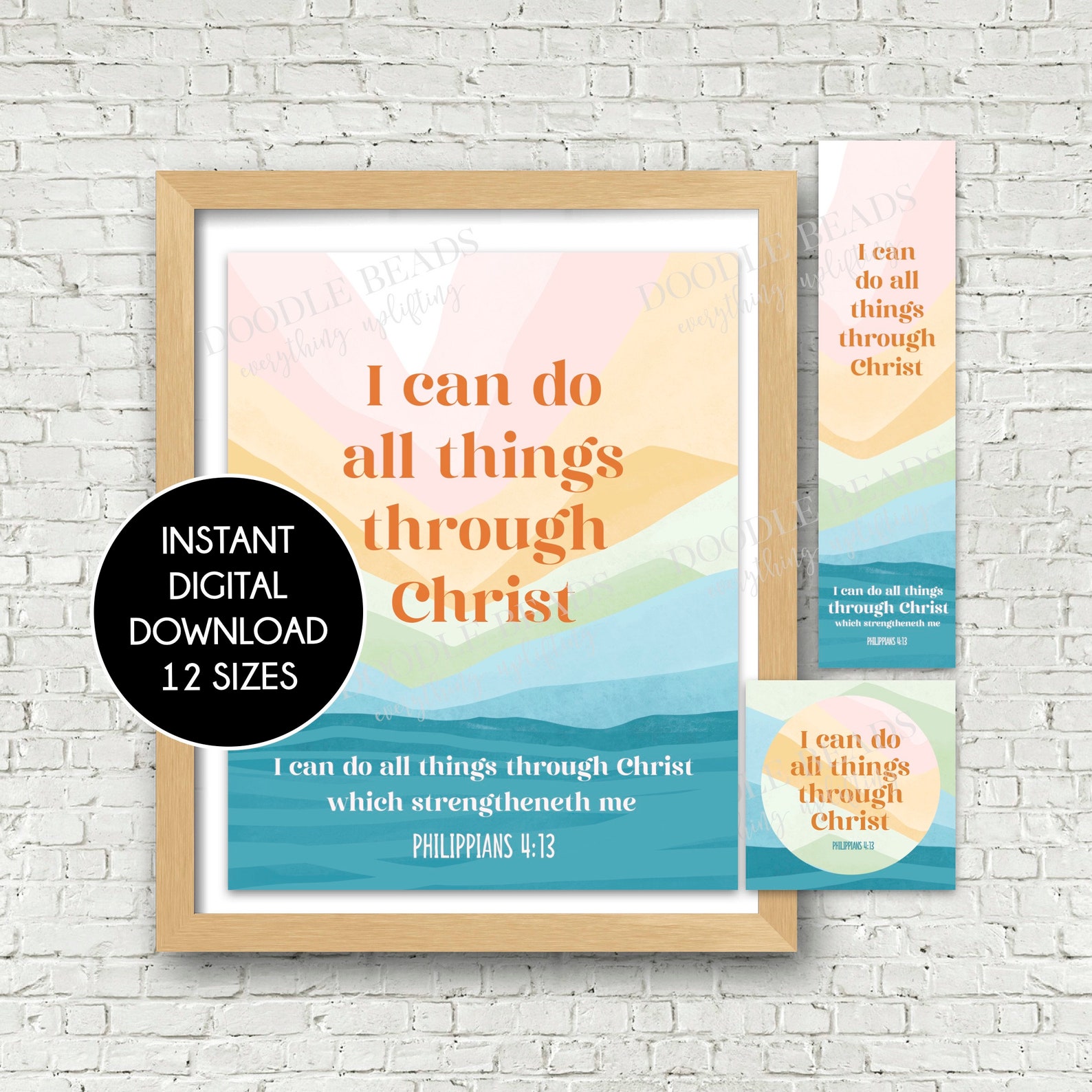 I Can Do All Things Through Christ Which Strengtheneth Me - Etsy