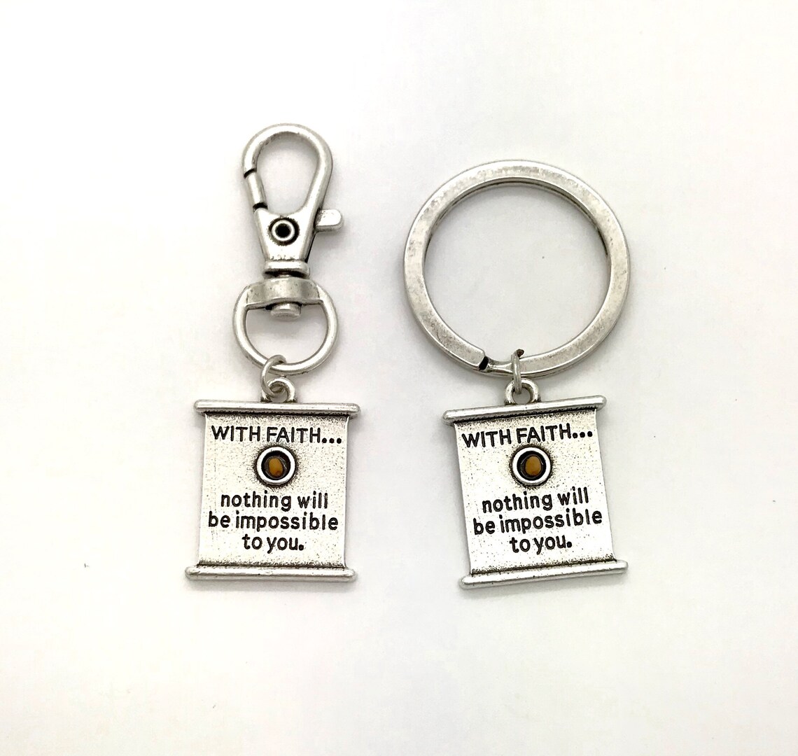 Mustard Seed Keychain Mustard Seed Keyring Mustard Seed - Etsy