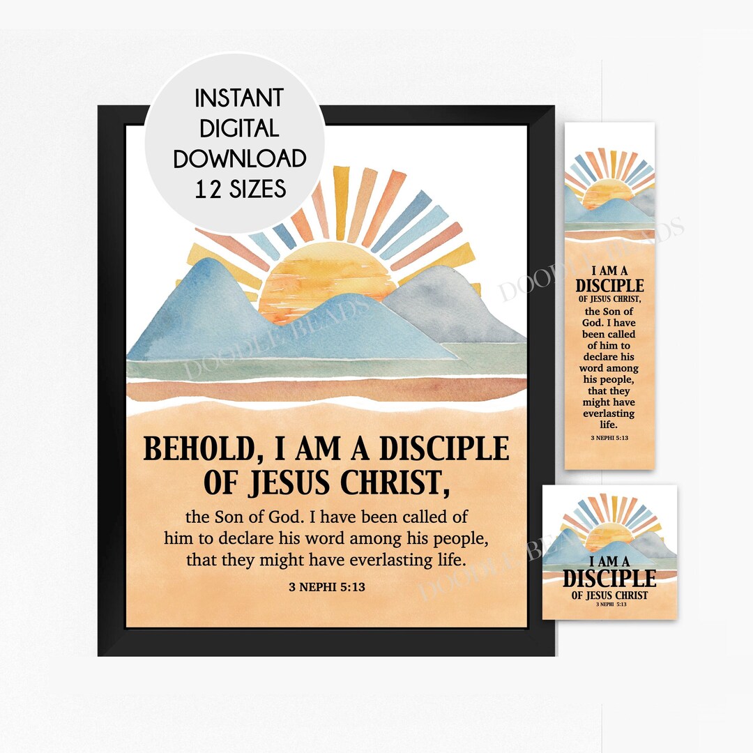 2024 Youth Theme I Am a Disciple of Jesus Christ Printable Poster ...