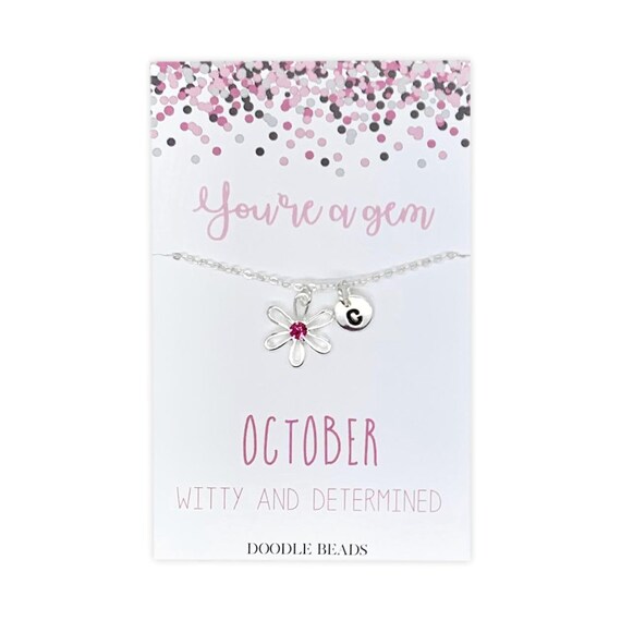 Little Girls Birthday Gift Personalized October Birthstone | Etsy