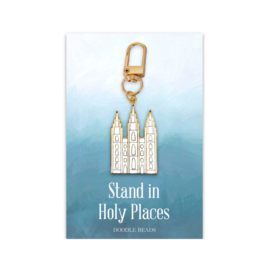 Salt Lake LDS Temple Keychain or Pin, Stand in Holy Places, Church of ...