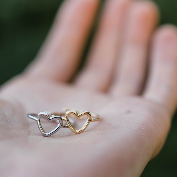 Heart Shaped Ring - Etsy
