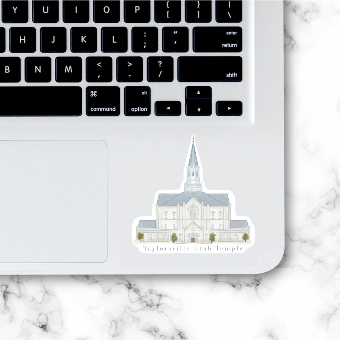 Taylorsville Utah LDS Temple Sticker, Latter Day Temples Watercolor Art ...