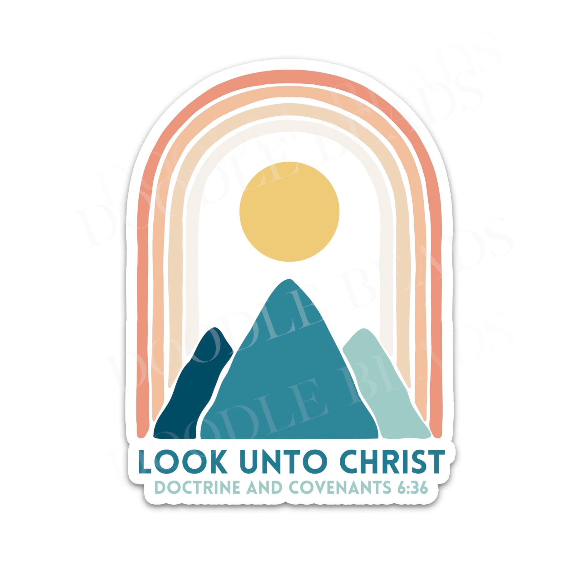 2025 LDS Youth Theme Look Unto Christ Vinyl Stickers, Waterproof and ...