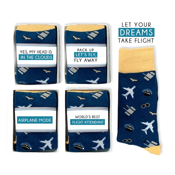 Airplane Crew Socks - Etsy